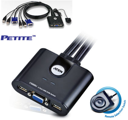 KVM Choice, UK:Part No. AK-CS22U 2-Port USB and VGA Cable KVM Switch ...