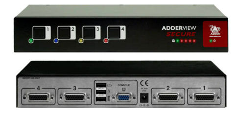 KVM Choice, UK:AVSC1104 AdderView Secure AVSV 4 Port KVM Switch ...