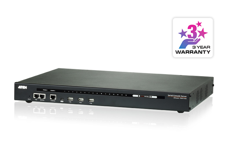 KVM Choice, UK:SN0116A - Aten - 16-Port Serial Console Server with Dual ...