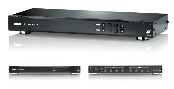 PDU Choice VM0404HA - Aten - 4 inputs x 4 fast outputs - 4K HDMI Matrix ...