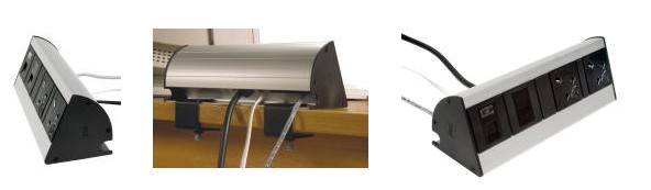 PDU Choice DESK-P-U-DT1-4P2D3M Desk Top Port Management Units Aluminium ...