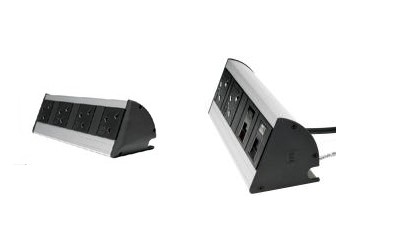 PDU Choice DESK-P-U-DT1-4P2D3M Desk Top Port Management Units Aluminium ...