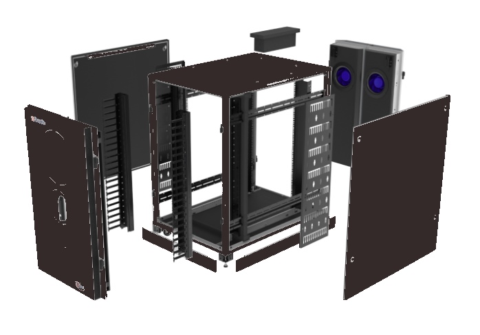 PDU Choice UCB-1211-24 USystems Soundproof Rack UCoustic 12u 780w 1100d ...