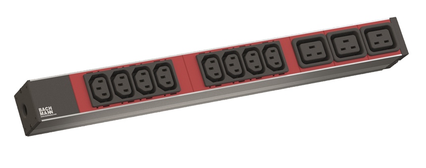 KVM Choice, UK:BN00-800.233-8C13.3C19 - BachMann - 19” Basic PDU, 1U, 8x C13, 3x C19 Outlets ...