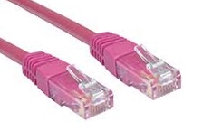 PDU Choice C58EV1-02 Category 5E UTP Patch Cable EV1, 2 metres, pink ...