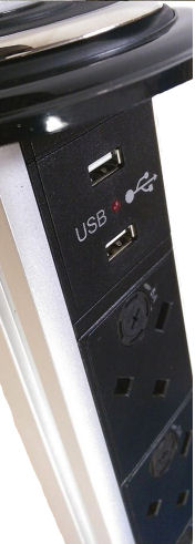 PDU Choice DESK-PFVxPxD - Vertical Power Dock - In desk vertical 'pop ...