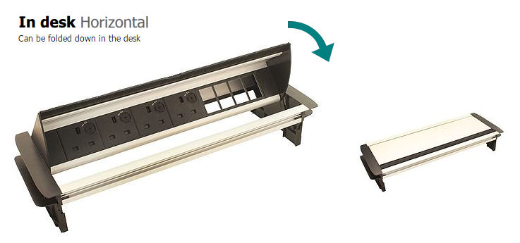 KVM Choice, UK:DESK-PFHxPxD Horizontal Power Dock - In Desk power and ...