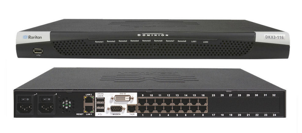 KVM Choice, UK:DKX3-416 Raritan ( Dominion KX III ) 4 IP users, 1 Local ...