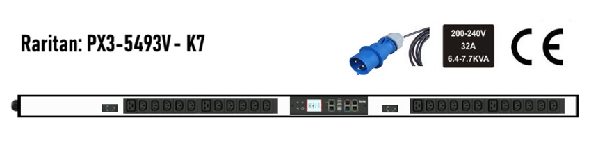 PDU Choice PX3-5493V-K7 Raritan PX3 WHITE PDU 24 Port Remote Outlet ...