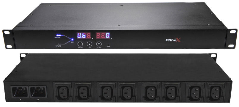 KVM Choice, UK:KWX-ATS-16A-B8C3 ATS 2x C20 Inputs 16A 8x C13 Input ...