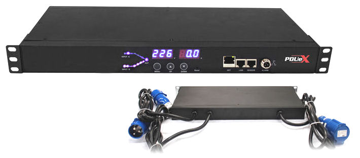 PDU Choice KWX-ATS32A1H1 PDUeX Auto Transfer Switch ( KWX ATS ) 1U 32A ...