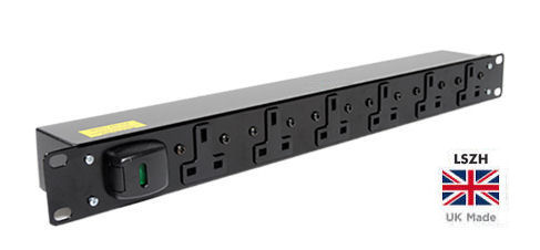 PDU Choice PDB-13A6V-C20 6 Way Vertical UK Socket PDU to C20 Plug 0U ...