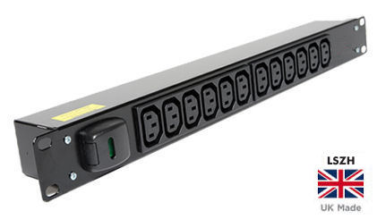 PDU Choice PDB-IEC12HC14 12 Way Horizontal C13 Socket PDU to C14 Plug ...
