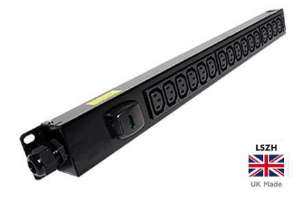 PDU Choice PDB-IEC16V16A 16 Way Vertical Slimline C13 IEC Sockets with ...