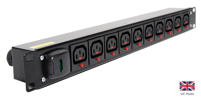 PDU Choice PDUB-IEC10HC13-CL-13A 1U 10 Way C13 IEC Lock Horizontal PDU ...
